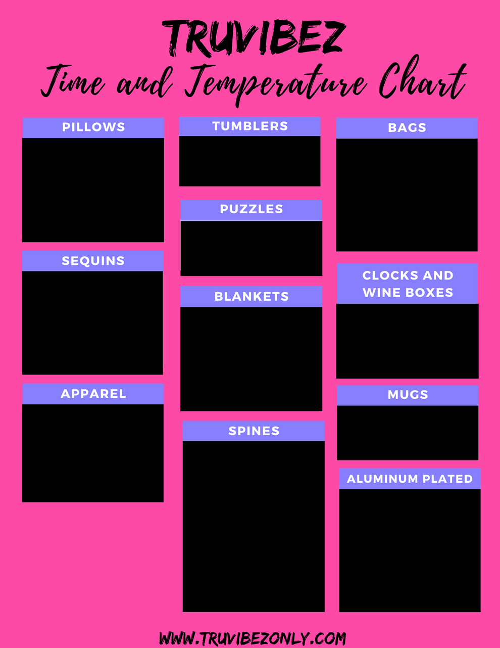 Time & Temp Chart – TruVibez Apparel & Co.